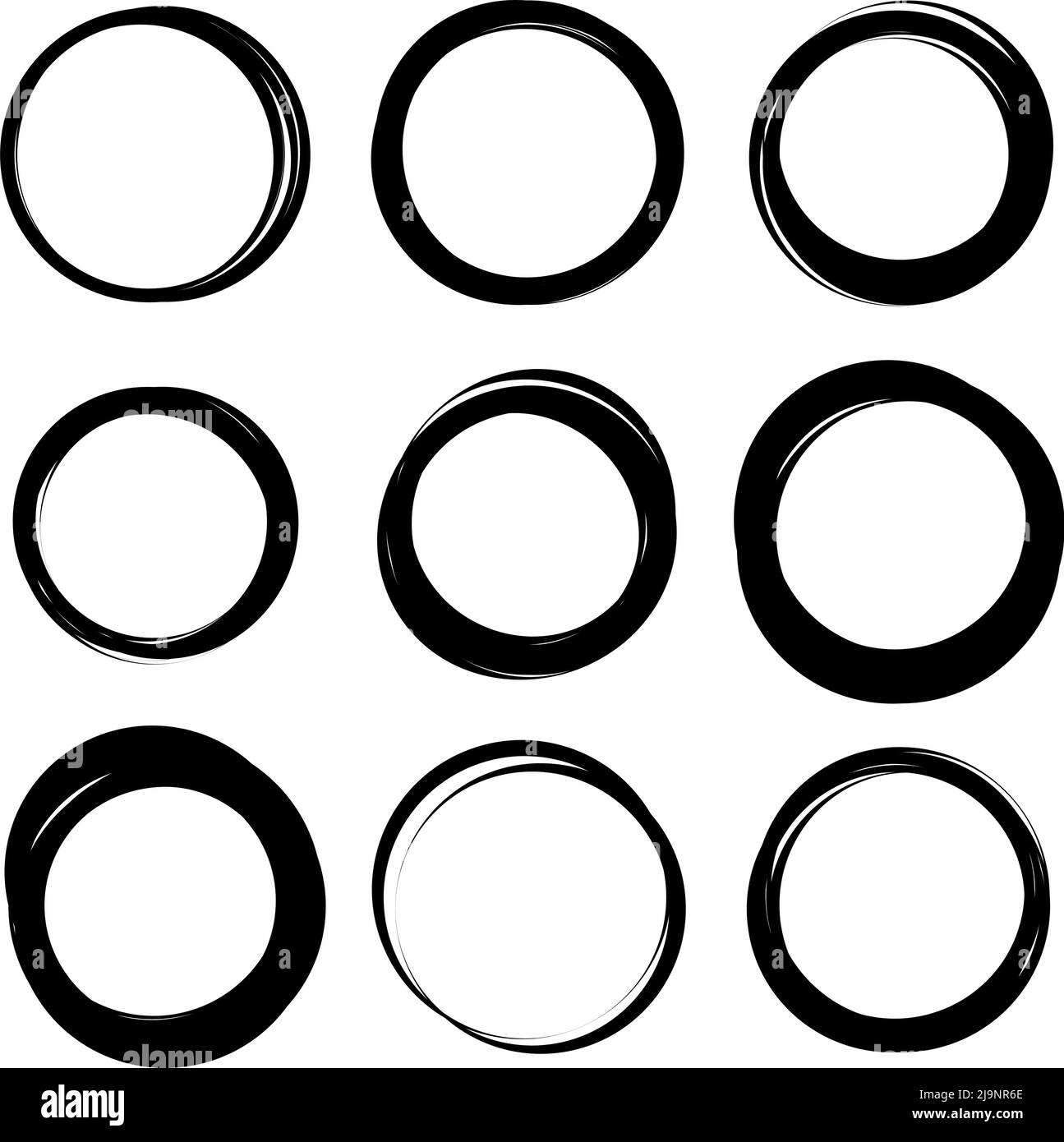 Random circles, rings circular element. Stock vector illustration, clip ...