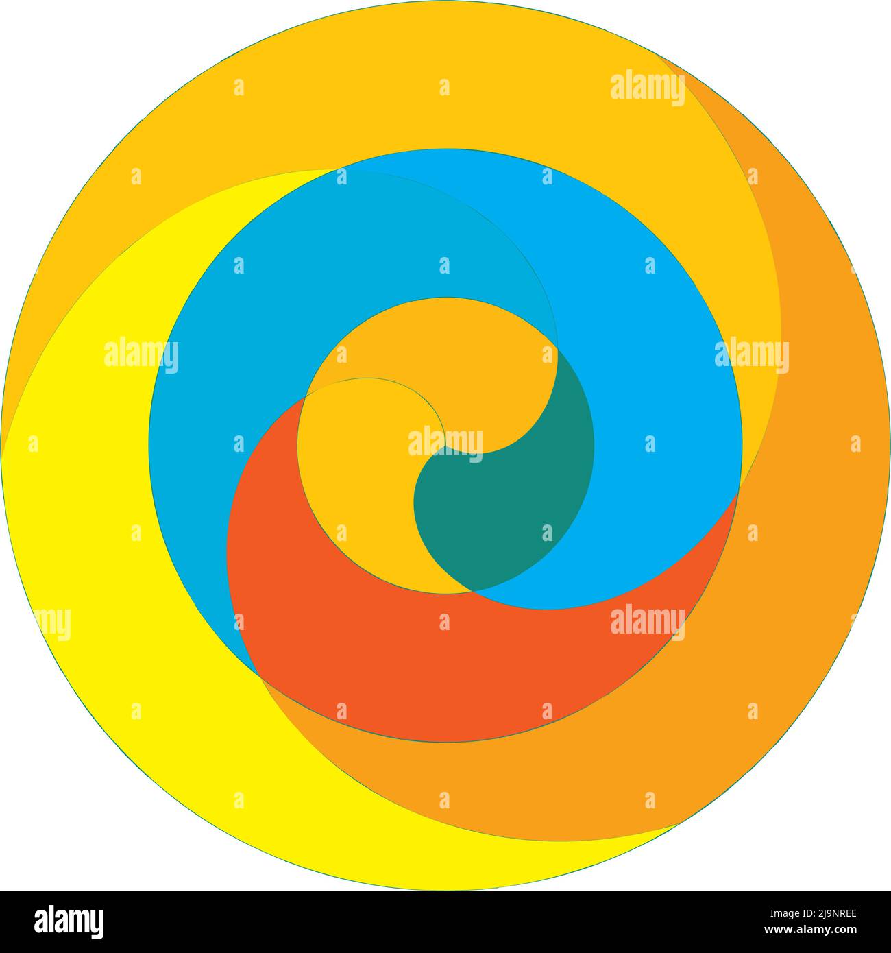 Abstract spiral, swirl and twirl element. Volute, helix vector. Stock ...