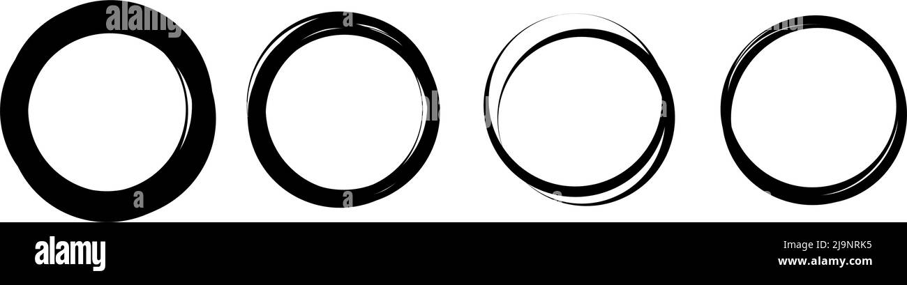 Random circles, rings circular element. Stock vector illustration, clip ...