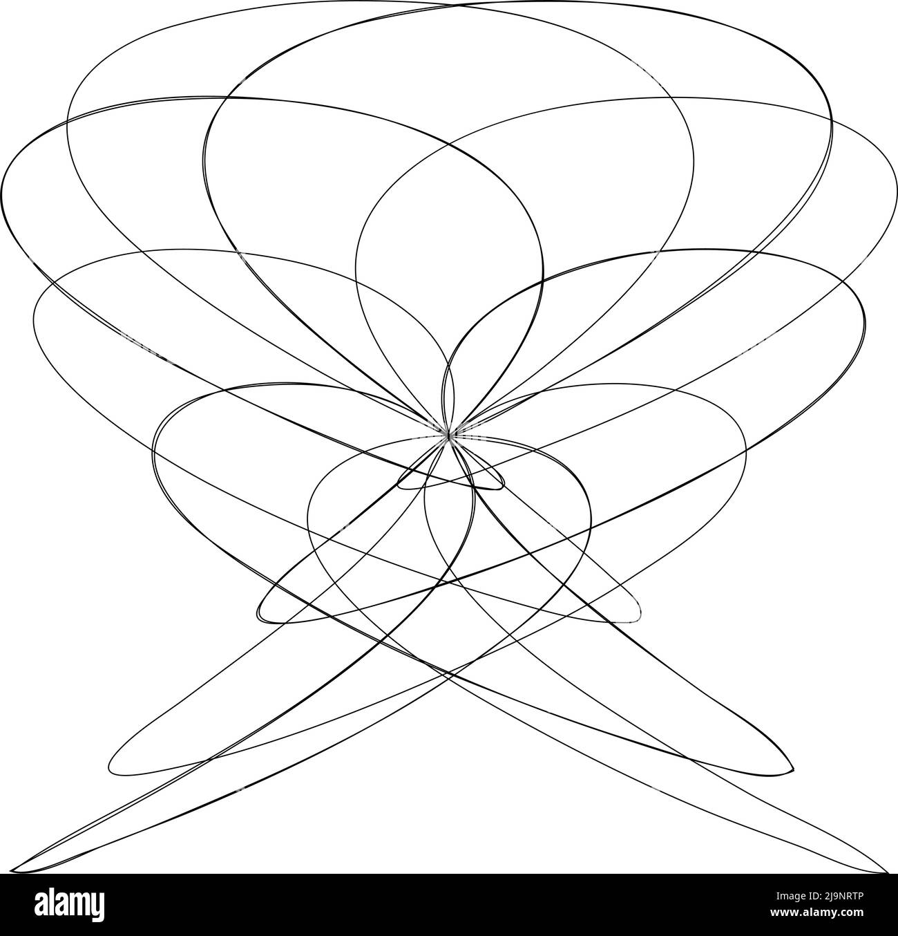 Abstract line drawing, line art formation, structure . Stock vector ...
