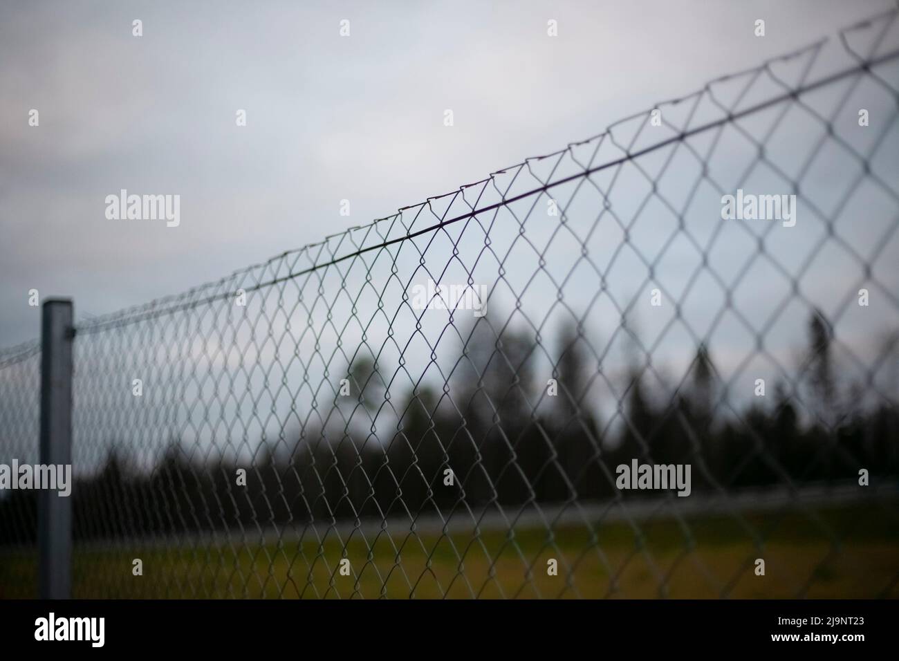 Fence net. Runway fencing. Details of fence made of steel mesh Stock ...