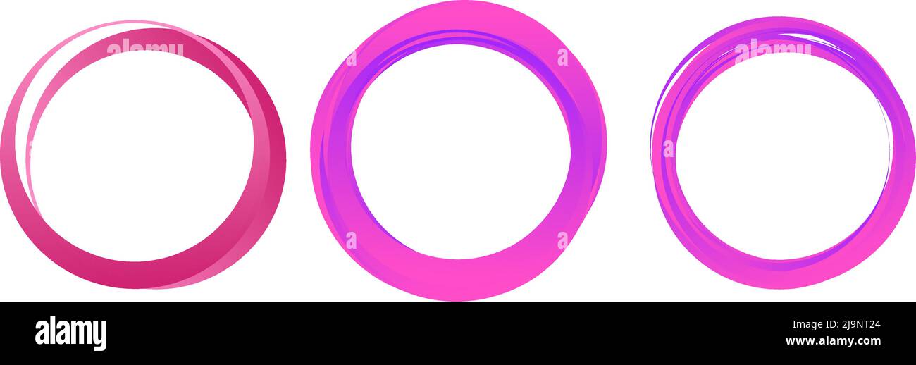 Random circles, rings circular element. Stock vector illustration, clip ...