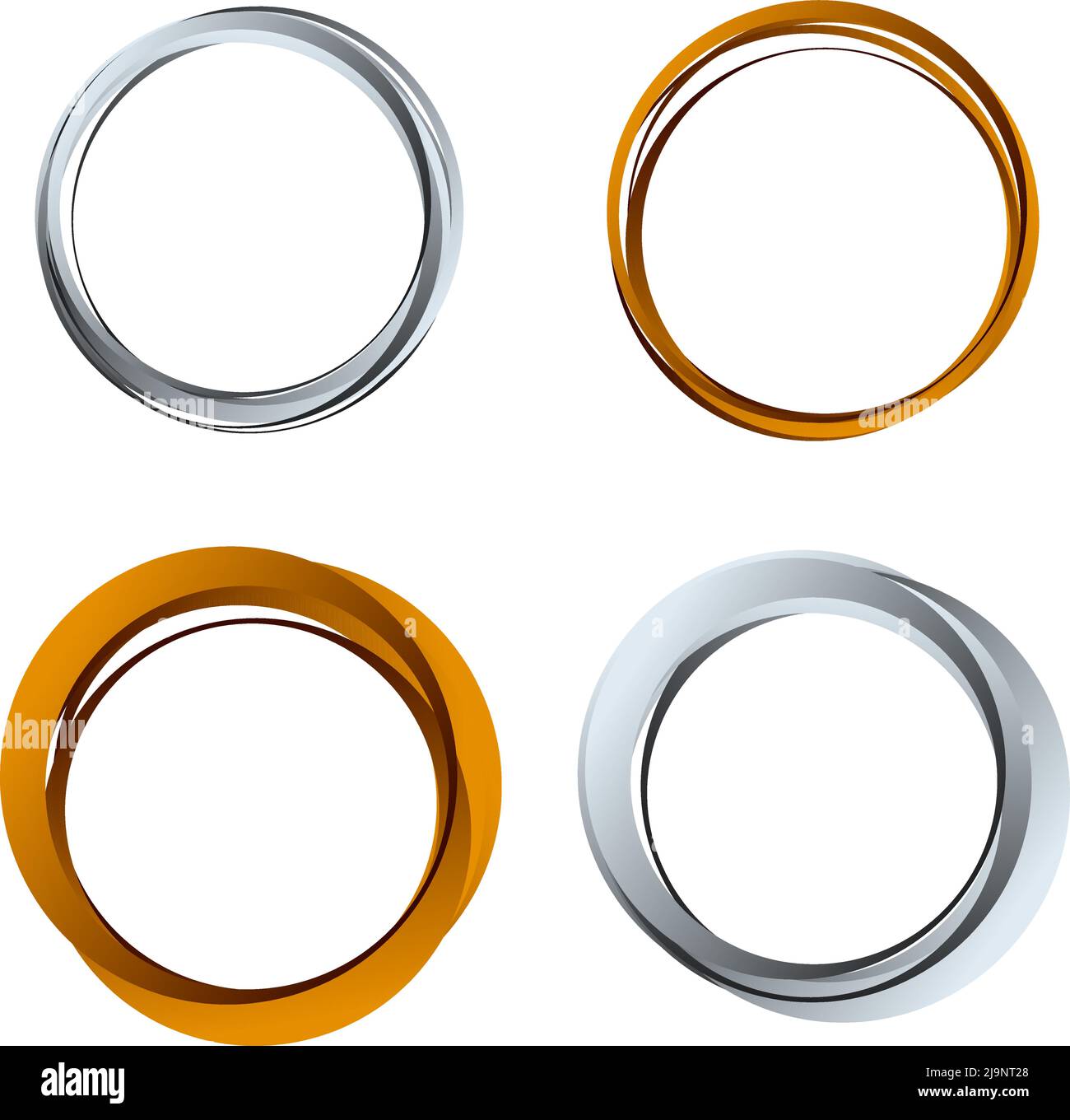 Random circles, rings circular element. Stock vector illustration, clip ...