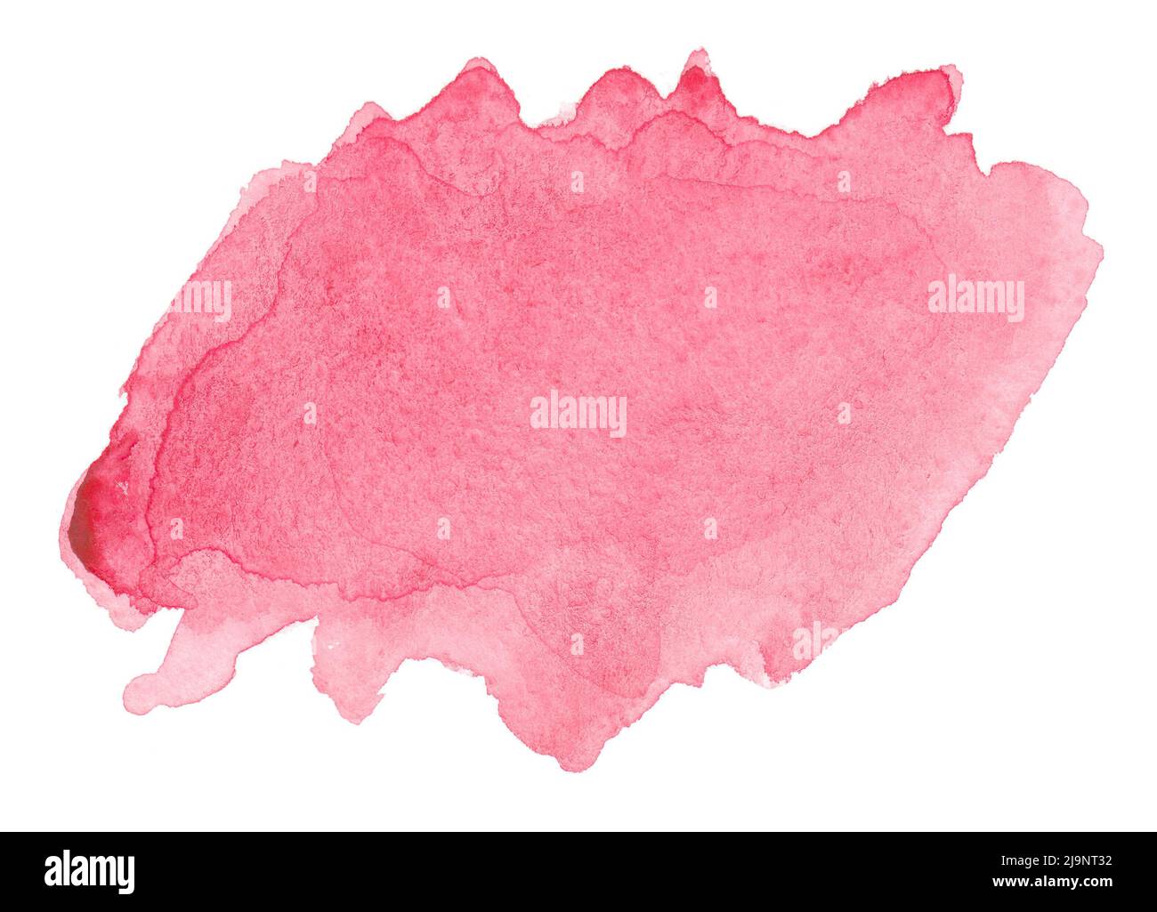 Abstract red watercolor splash texture isolated on white background ...