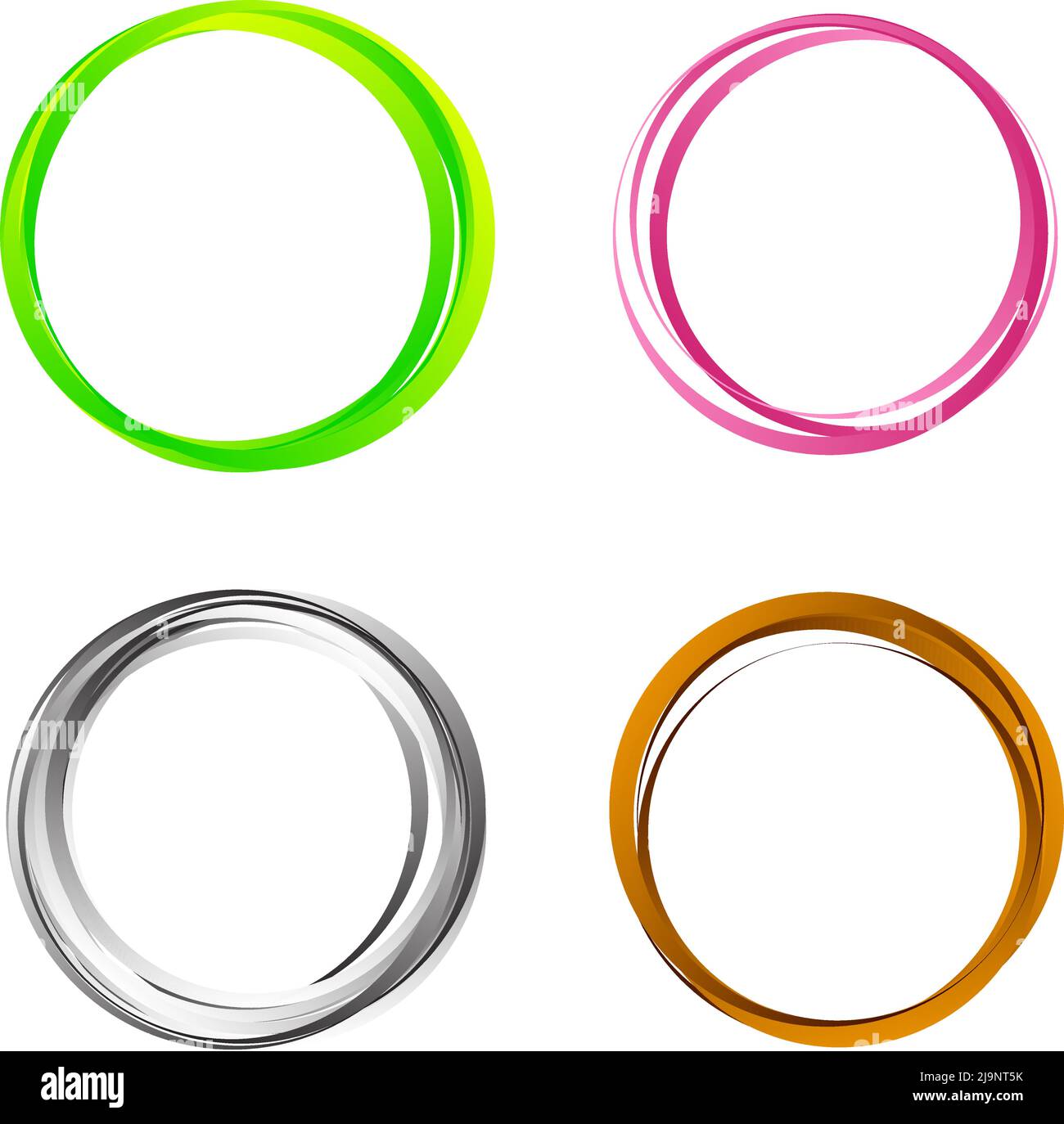 Random circles, rings circular element. Stock vector illustration, clip ...