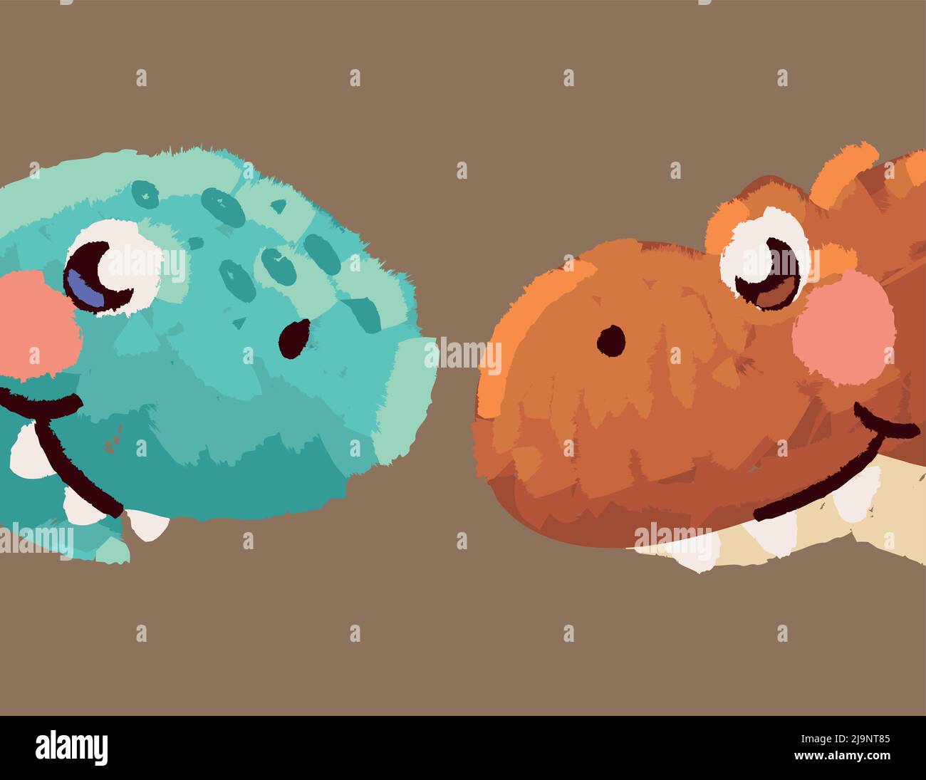 cute dinosaurs faces Stock Vector Image & Art - Alamy