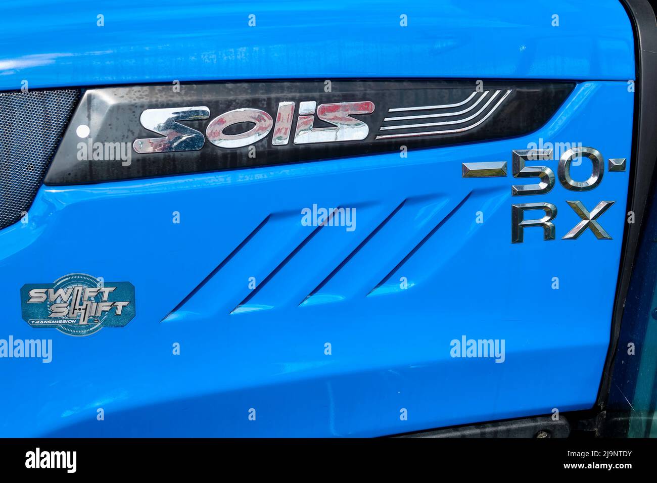 Frome, Somerset, UK - September 11 2021:Close-up photograph of the left ...