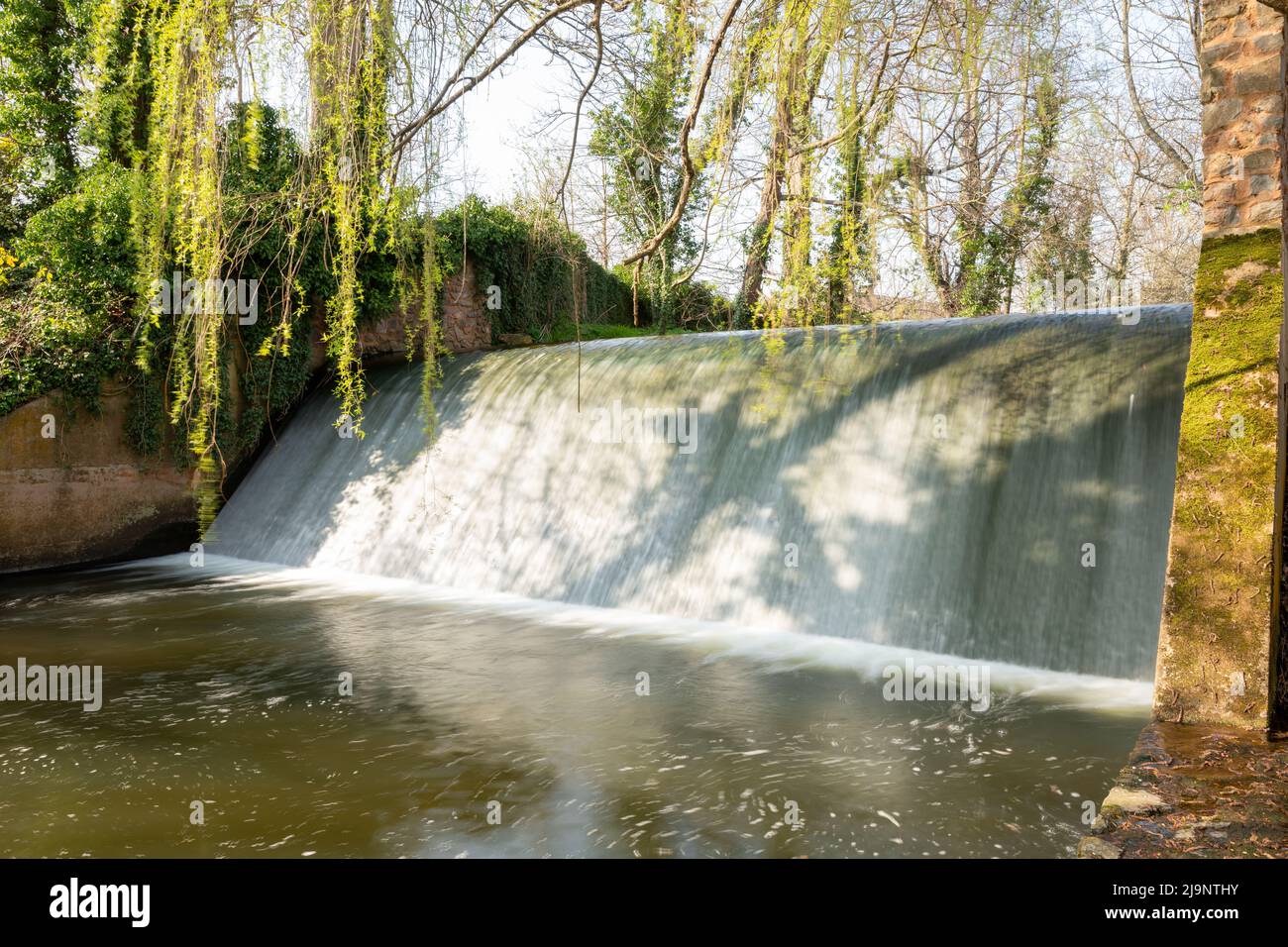 Long expsoure of the the big waterfall on the River Sid flowing into ...