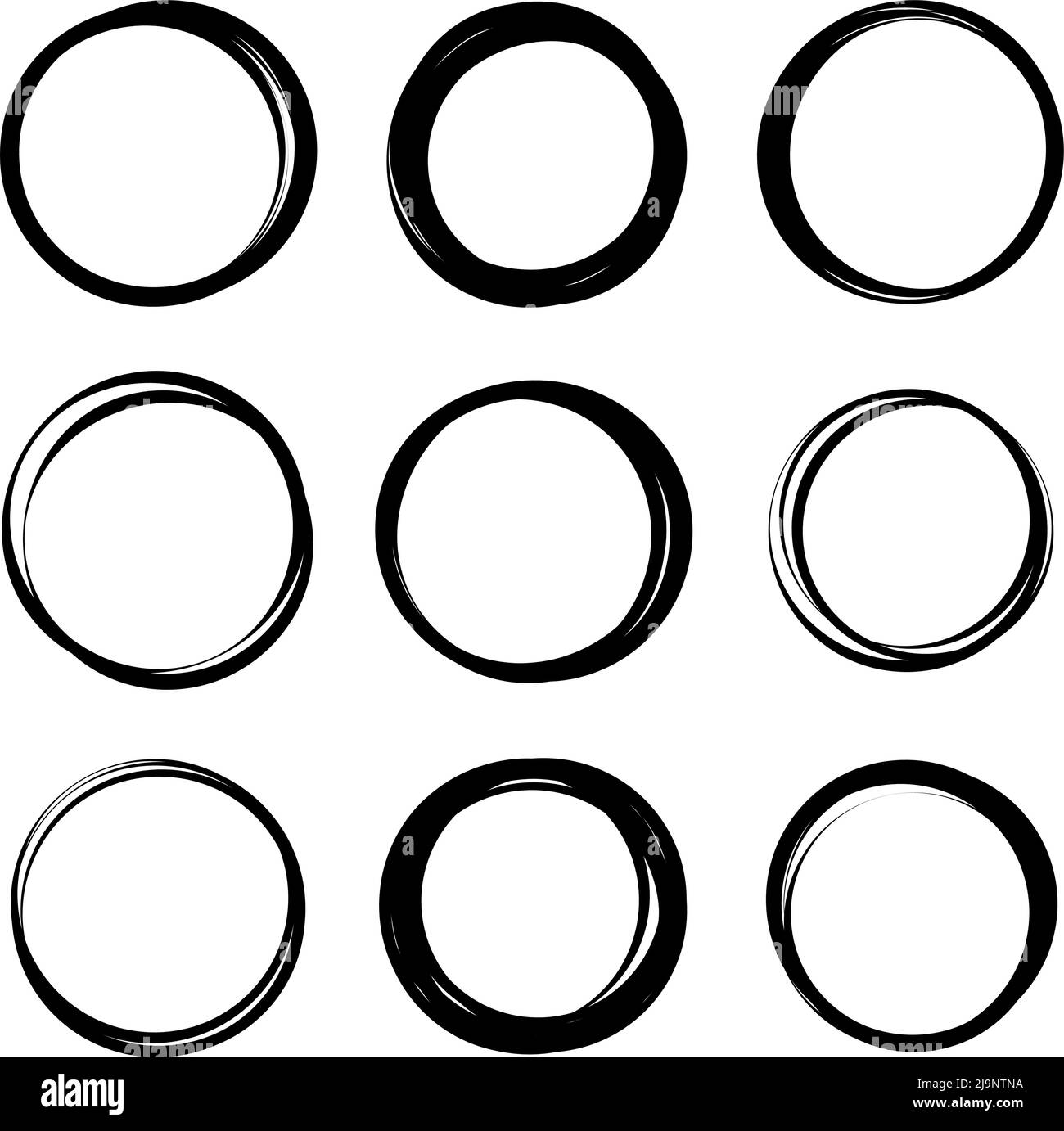 Random circles, rings circular element. Stock vector illustration, clip ...