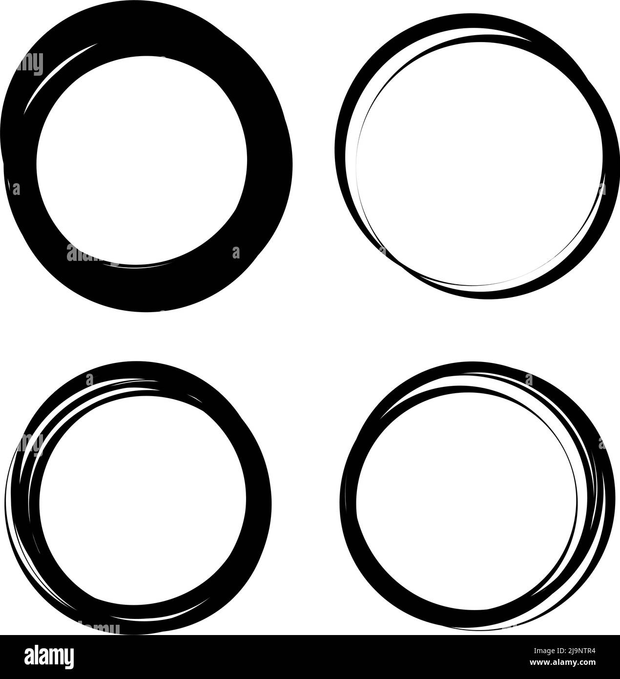 Random circles, rings circular element. Stock vector illustration, clip ...