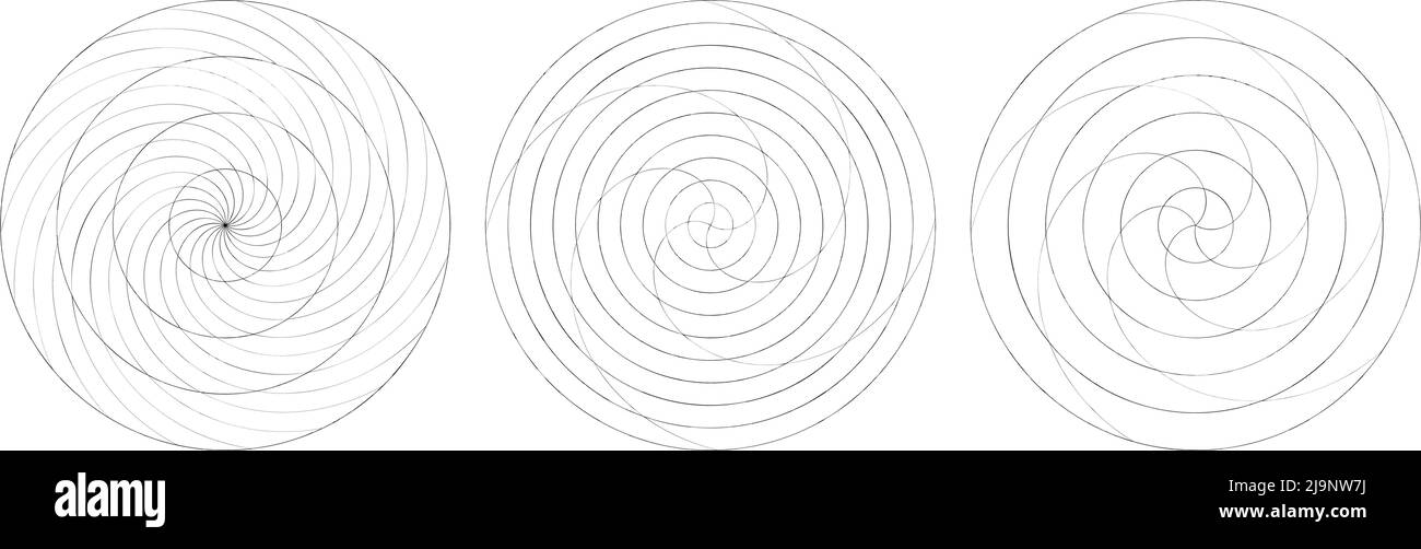 Abstract spiral, swirl and twirl element. Volute, helix vector. Stock ...