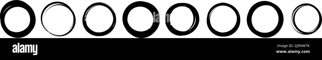 Random circles, rings circular element. Stock vector illustration, clip ...