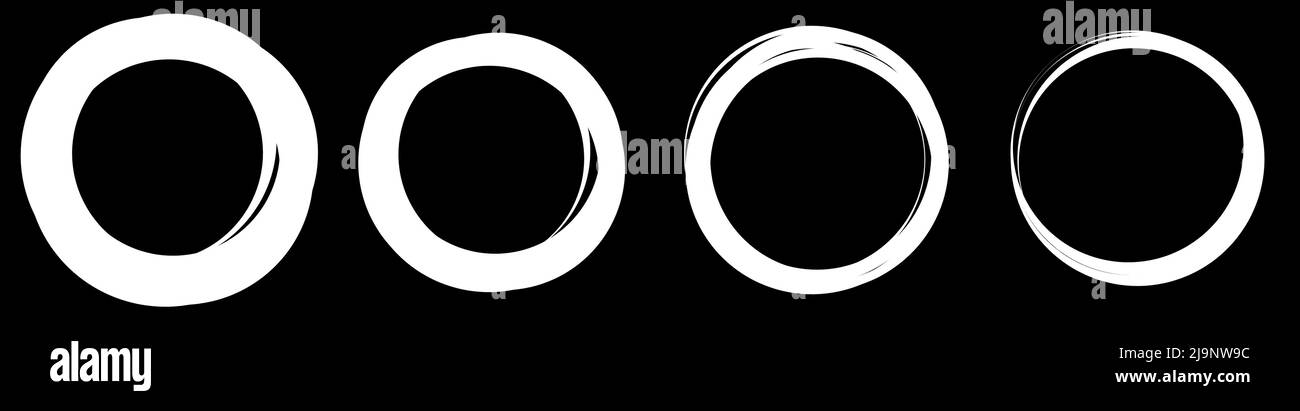Random circles, rings circular element. Stock vector illustration, clip ...