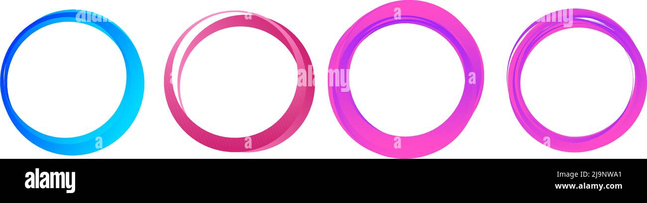 Random circles, rings circular element. Stock vector illustration, clip ...