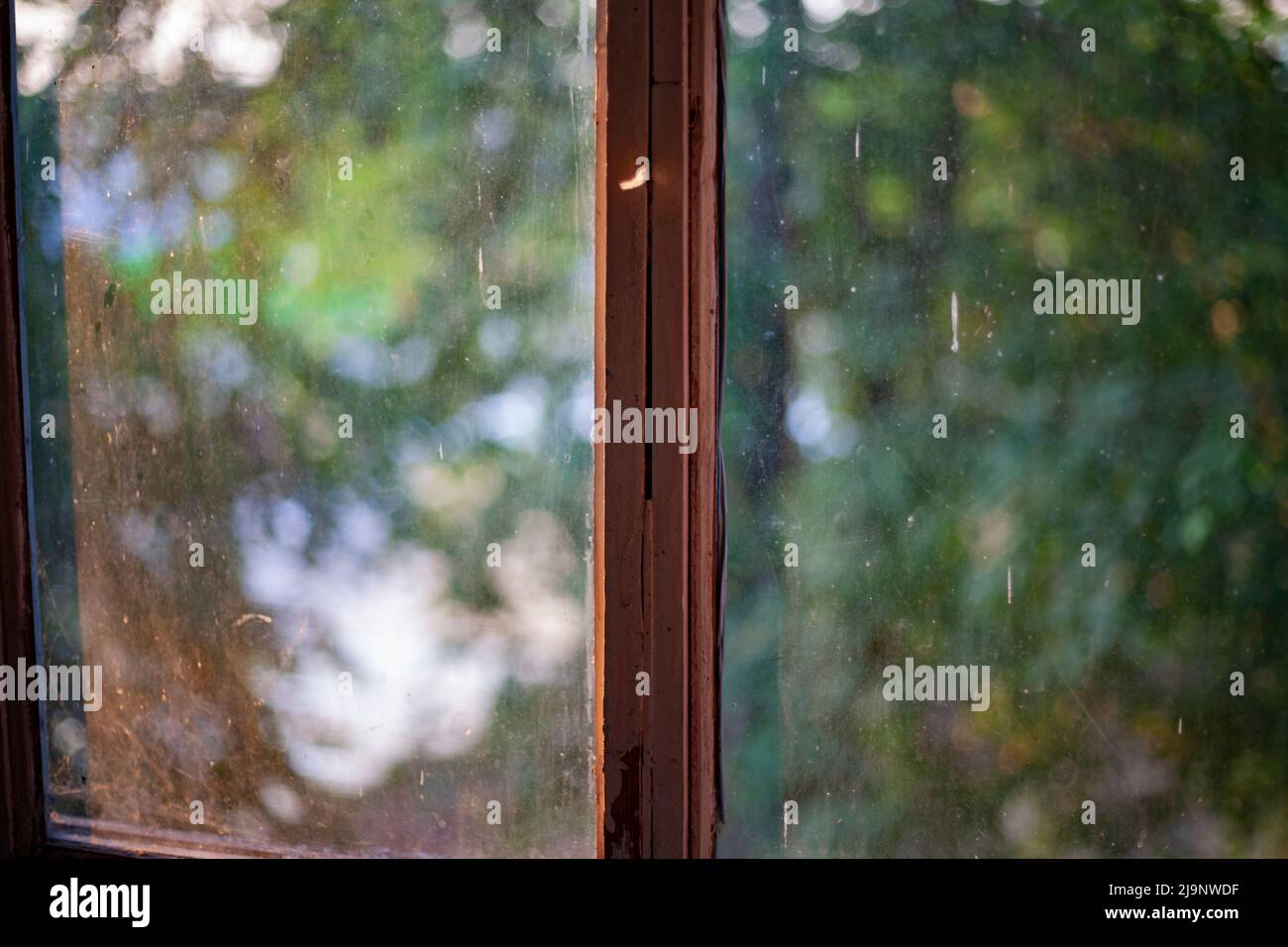 Window in room. Interior details. Window frame in house. Background ...