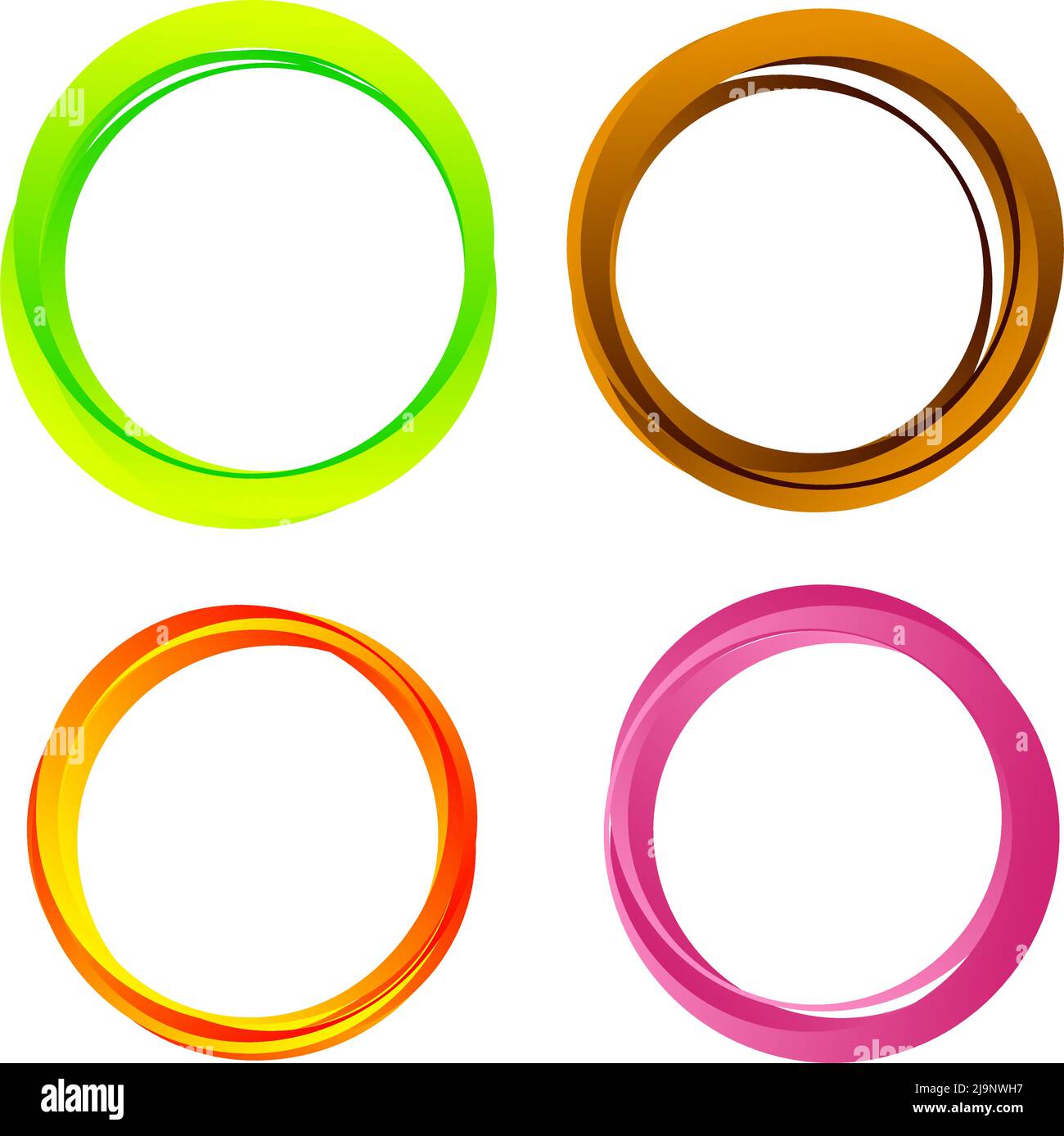 Random circles, rings circular element. Stock vector illustration, clip ...
