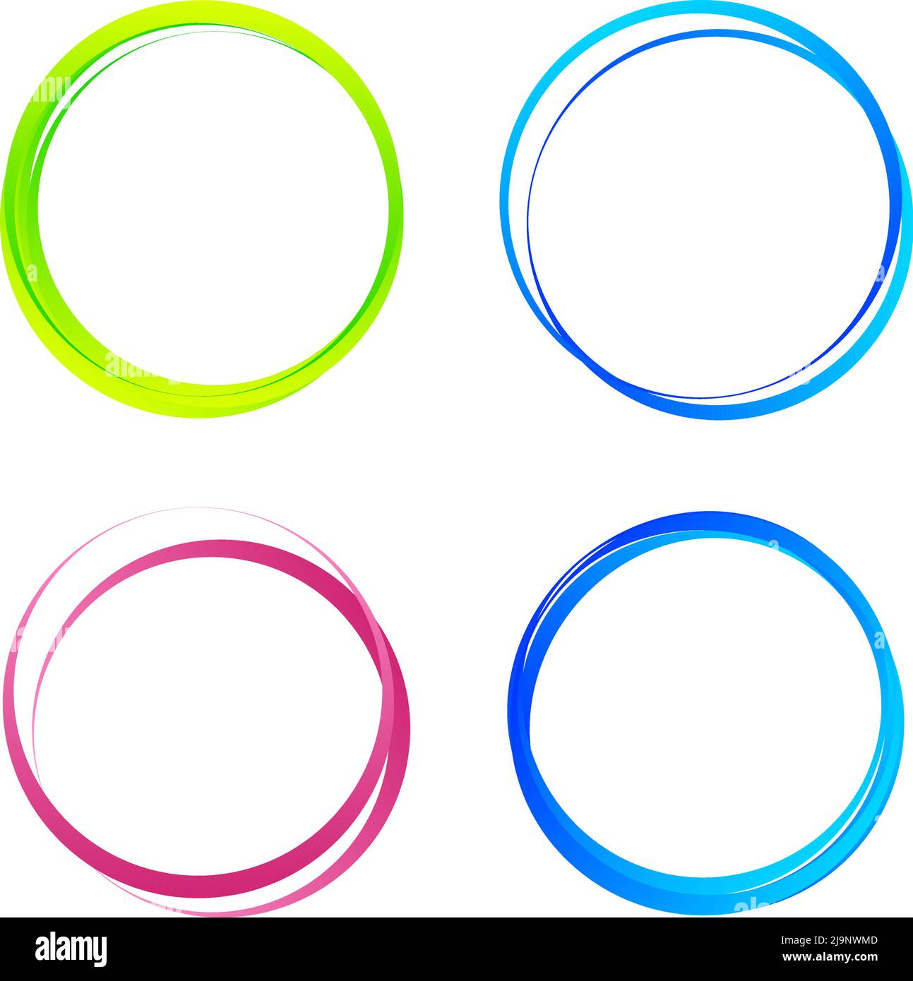 Random circles, rings circular element. Stock vector illustration, clip ...