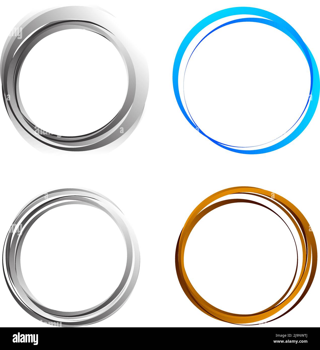 Random circles, rings circular element. Stock vector illustration, clip ...
