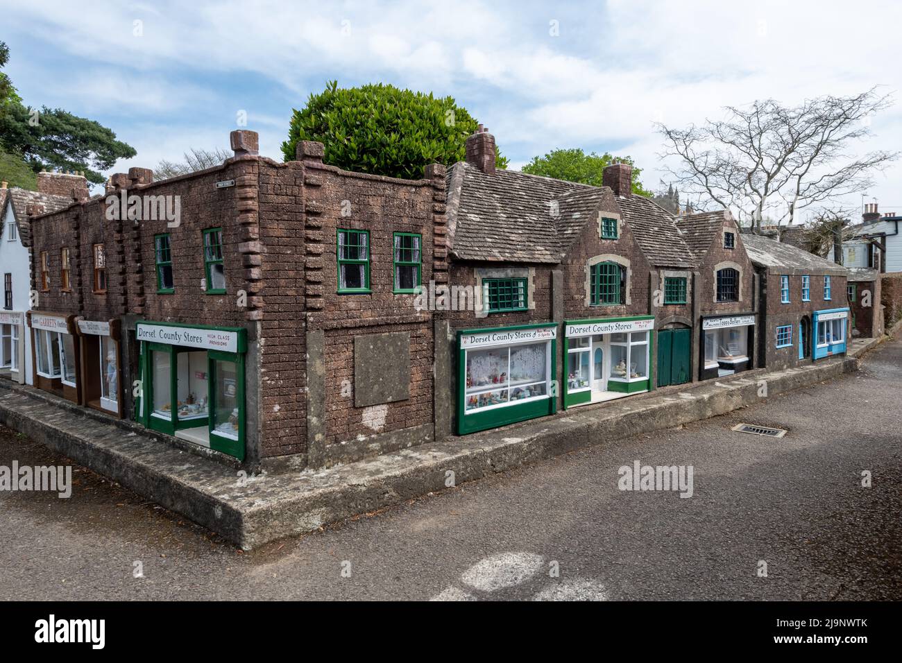 Wimborne.Dorset.United Kingdom.April 20tth 2022.View of a street in ...