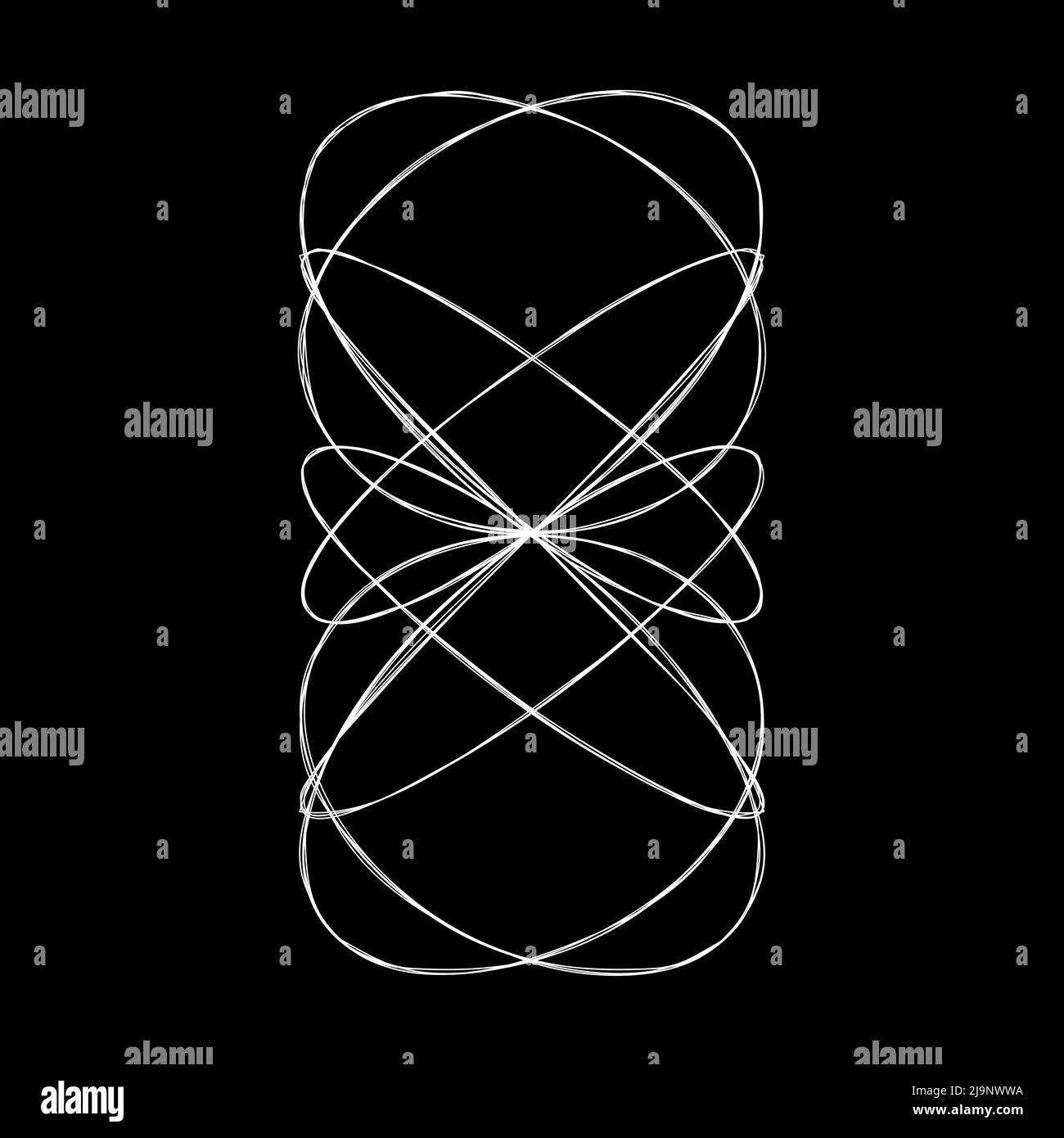 Abstract line drawing, line art formation, structure . Stock vector ...