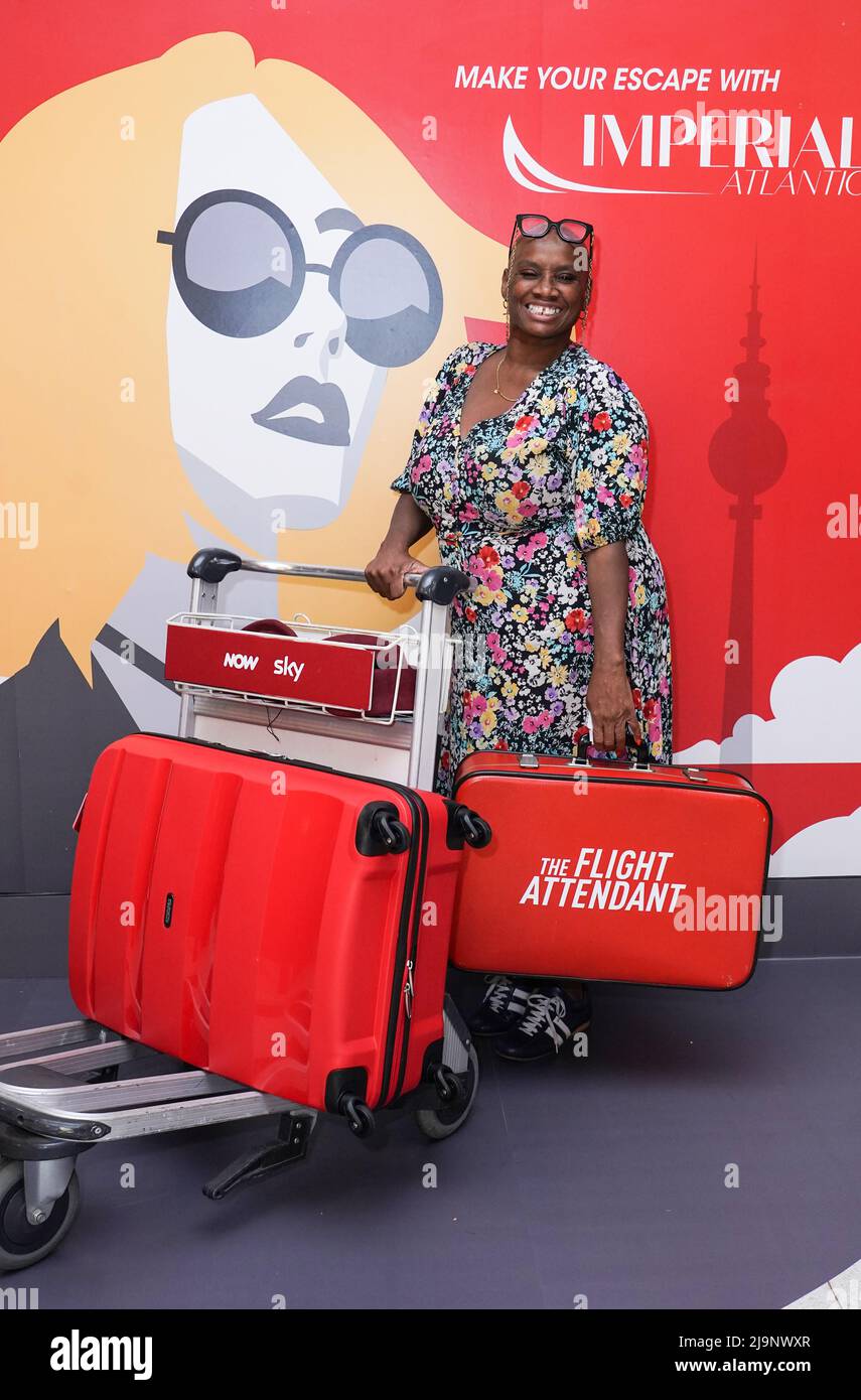Andrea Oliver arrives at a screening of ‘The Flight Attendant’ season 2 ...