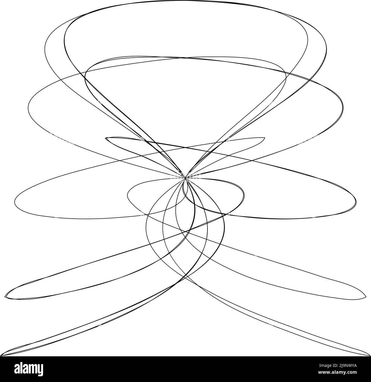 Abstract line drawing, line art formation, structure . Stock vector ...
