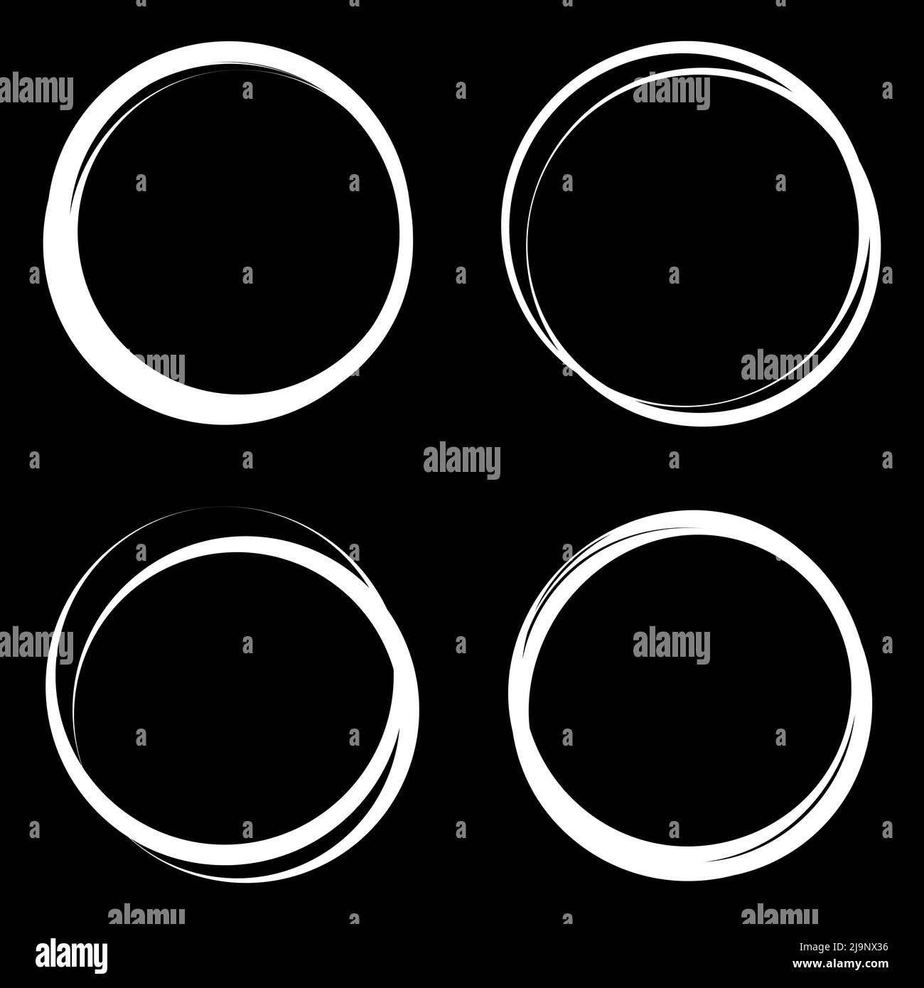 Random circles, rings circular element. Stock vector illustration, clip ...
