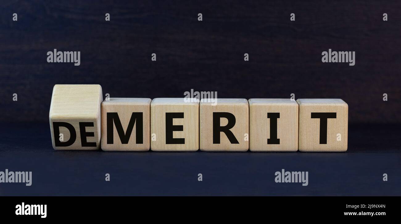 Demerit or merit symbol. Turned wooden cubes and changed the concept ...