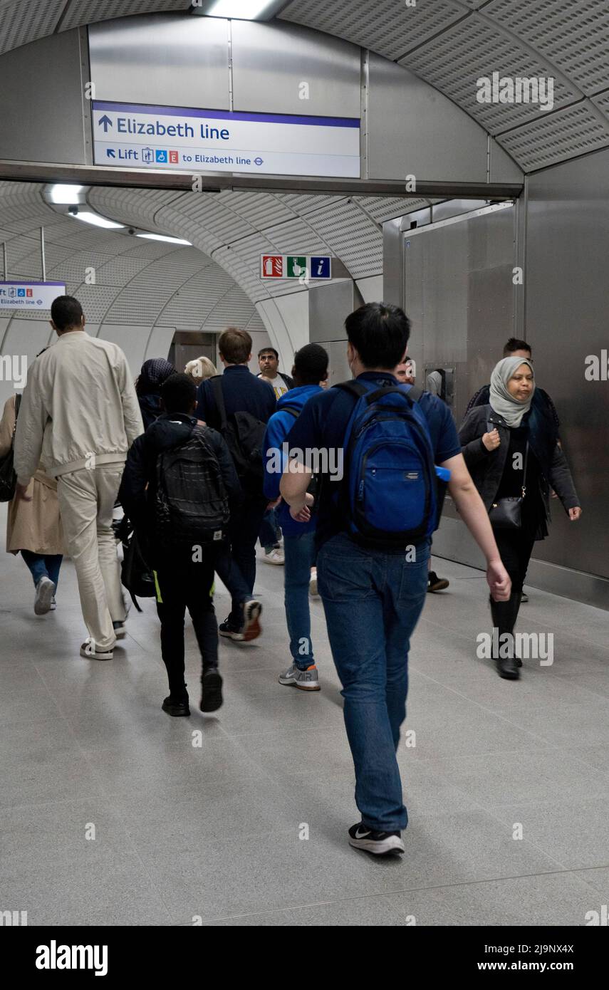 Passengers travelling during the inauguration of the Elizabeth Line ...