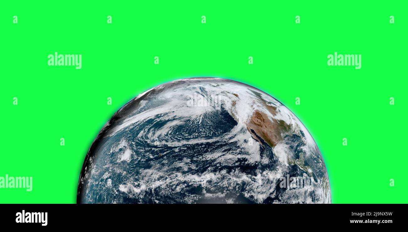 Earth, green background. (Elements of this image furnished by NASA ...