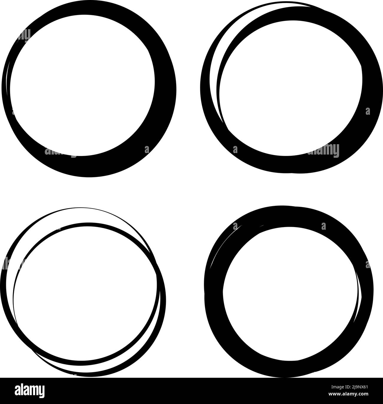 Random circles, rings circular element. Stock vector illustration, clip ...
