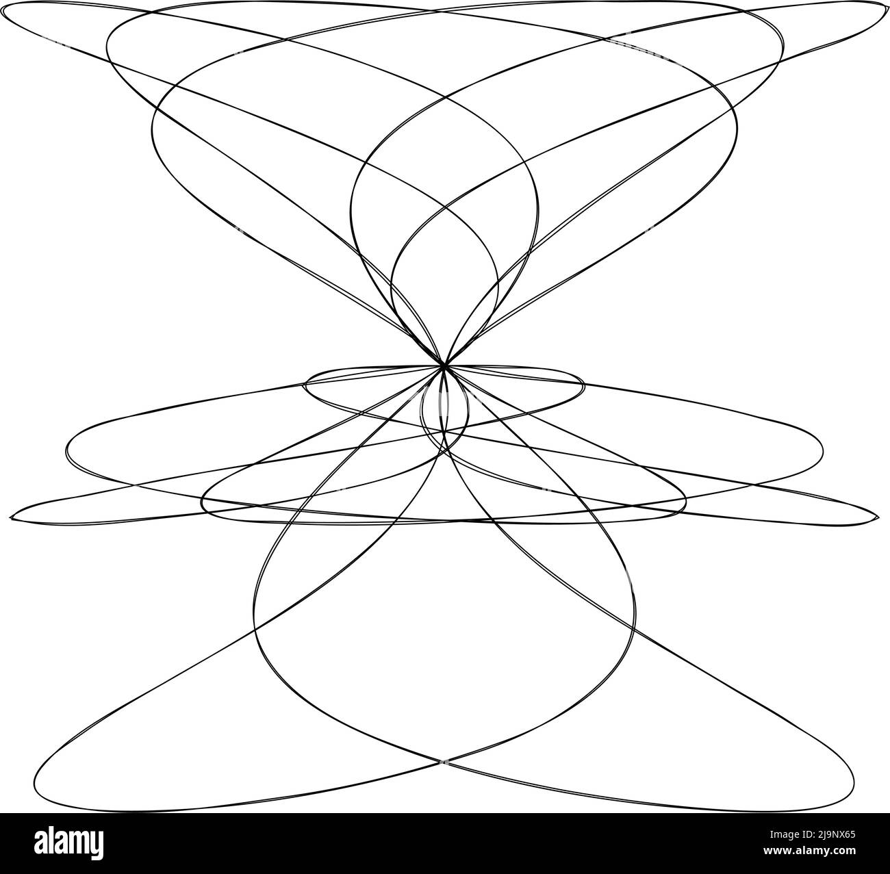 Abstract line drawing, line art formation, structure . Stock vector ...