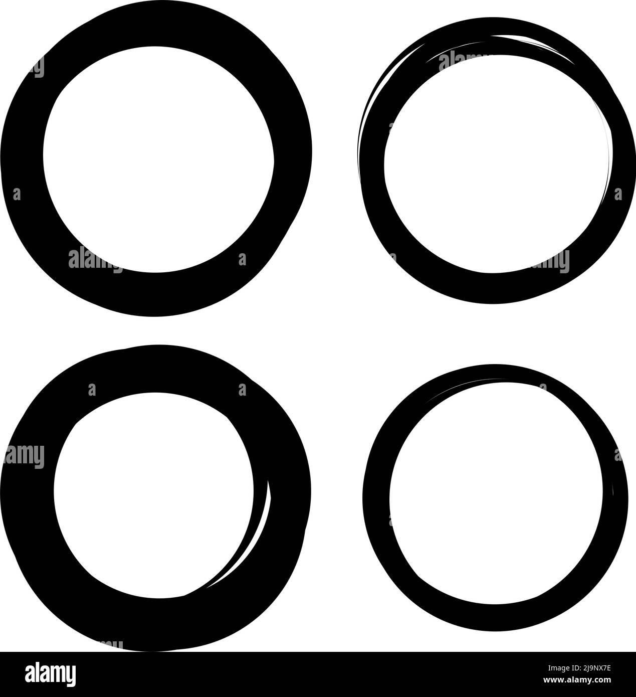 Random circles, rings circular element. Stock vector illustration, clip ...