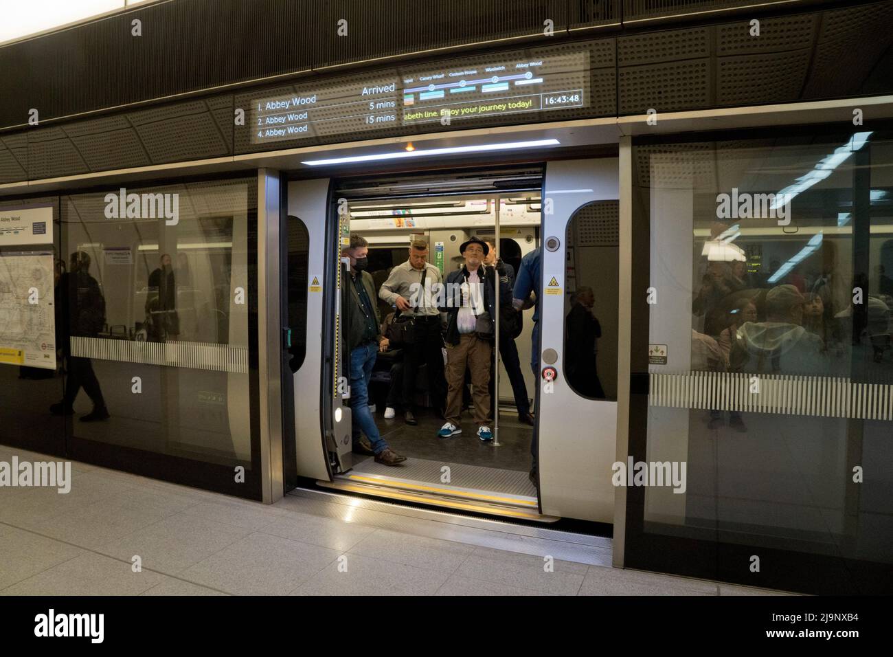 Passengers travelling during the inauguration of the Elizabeth Line ...
