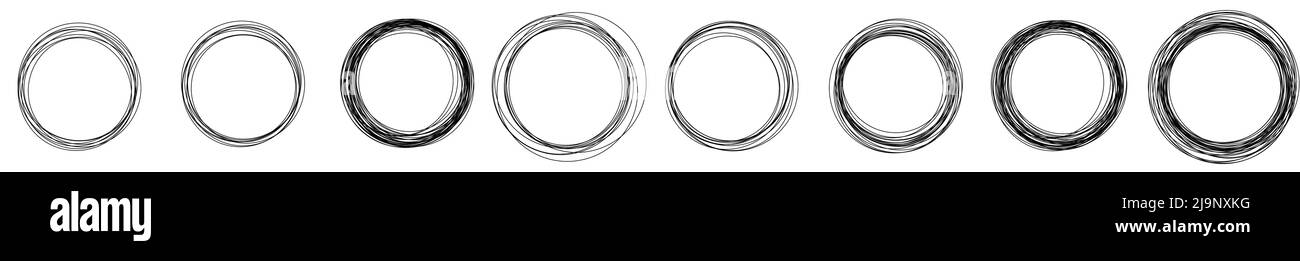 Random circles, rings circular element. Stock vector illustration, clip ...