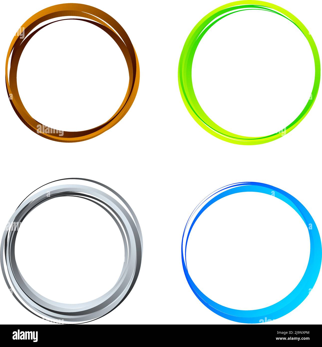 Random circles, rings circular element. Stock vector illustration, clip ...