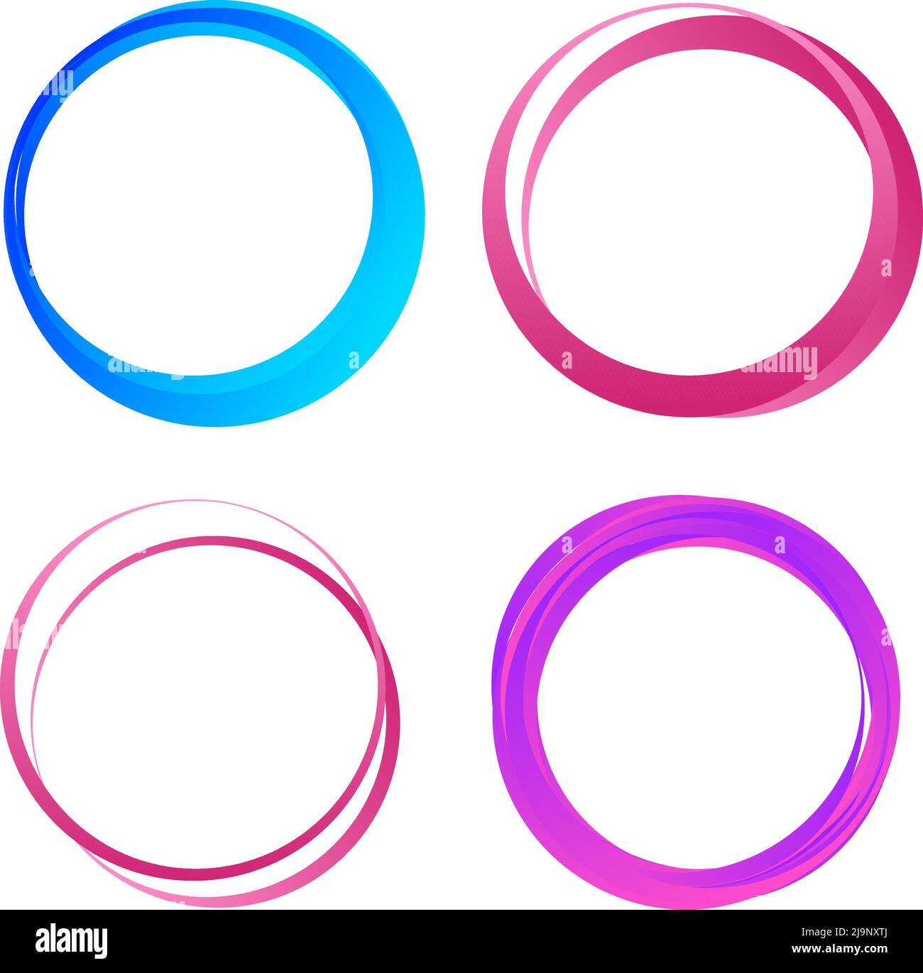 Random circles, rings circular element. Stock vector illustration, clip ...