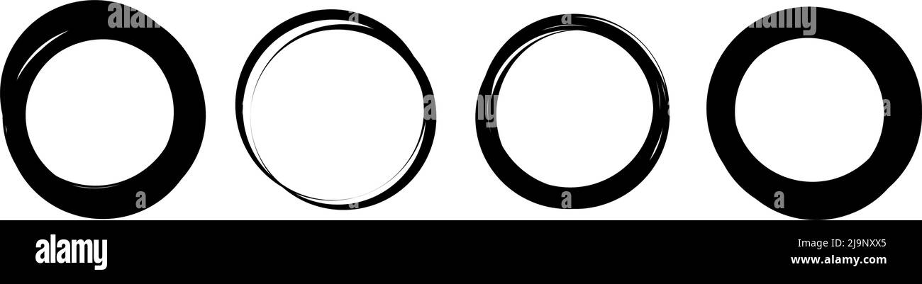 Random circles, rings circular element. Stock vector illustration, clip ...