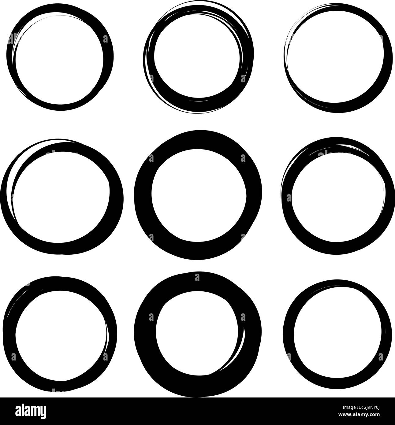 Random circles, rings circular element. Stock vector illustration, clip ...