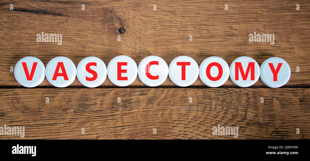 Vasectomy symbol. Concept words Vasectomy on white circles. Beautiful ...
