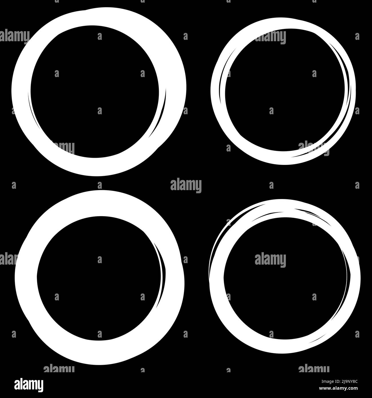 Random circles, rings circular element. Stock vector illustration, clip ...
