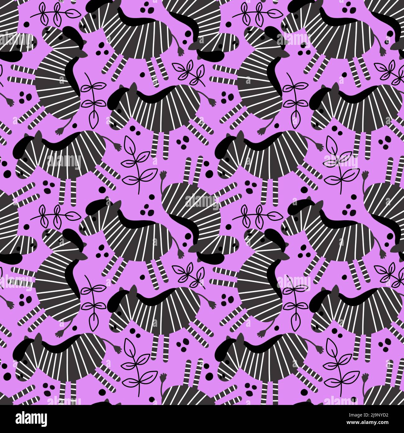 Animals seamless zebra pattern for kids and gifts and cards and linens ...