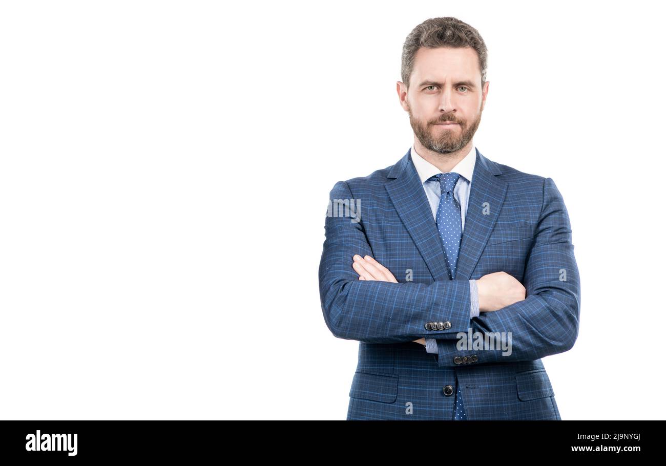 Confident professional. Confident man in suit. Serious businessman ...