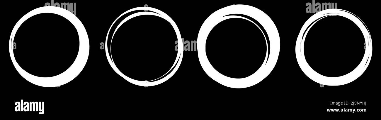Random circles, rings circular element. Stock vector illustration, clip ...