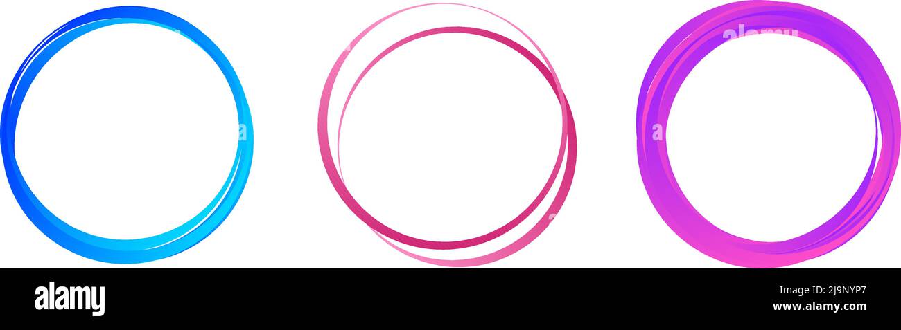 Random circles, rings circular element. Stock vector illustration, clip ...