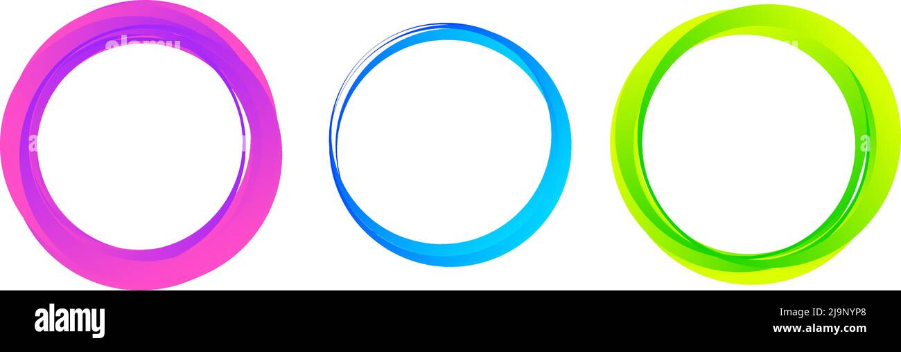 Random circles, rings circular element. Stock vector illustration, clip ...
