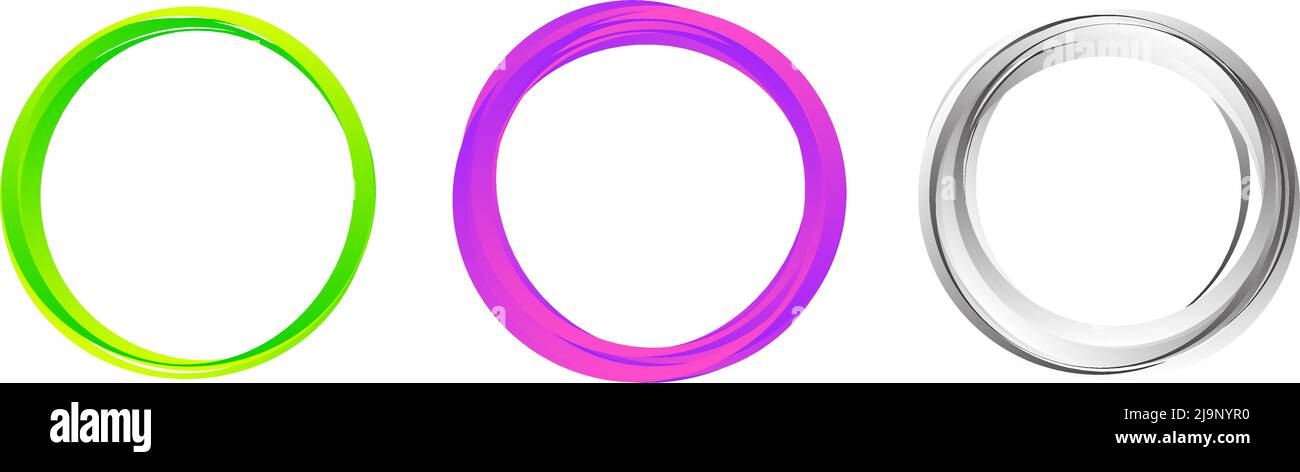 Random circles, rings circular element. Stock vector illustration, clip ...