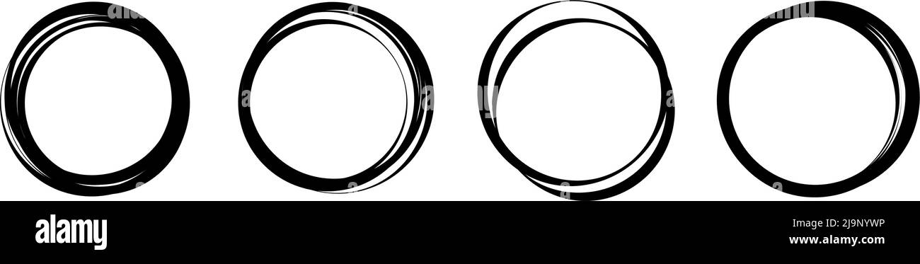 Random circles, rings circular element. Stock vector illustration, clip ...