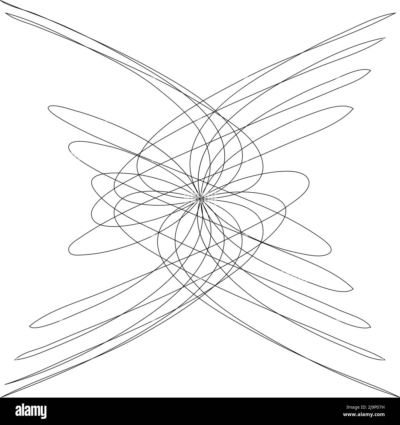 Abstract line drawing, line art formation, structure . Stock vector ...