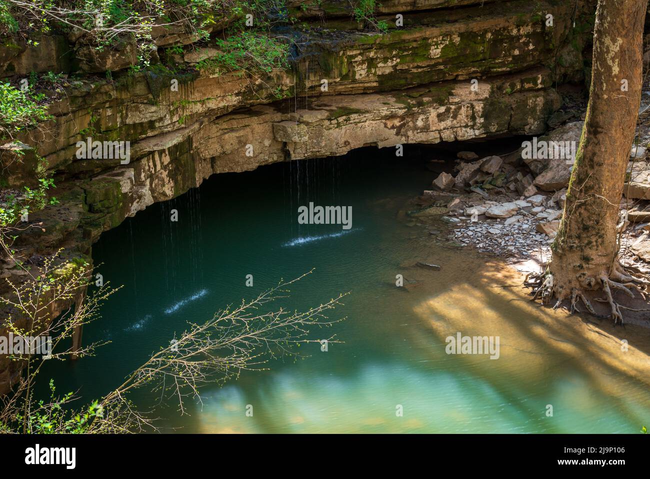 A river leading into the underground system at Mammoth Cave National ...